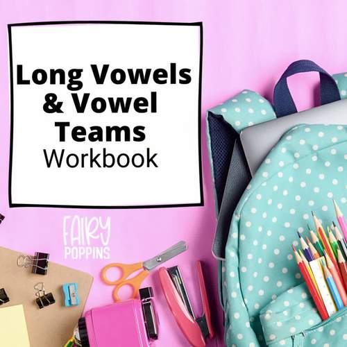 Long Vowels (Silent e) & Vowel Teams Worksheets | Phonics Workbook A, E ...