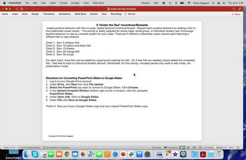 Under the Sea: 5 Digital Positive Behavior Incentive Charts | TPT