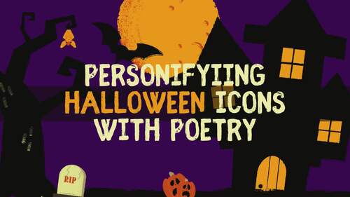 Halloween Poetry with Personification by The MiddleVerse | TPT