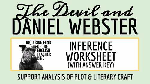 "The Devil and Daniel Webster" Close Reading Analysis Worksheet (Short ...