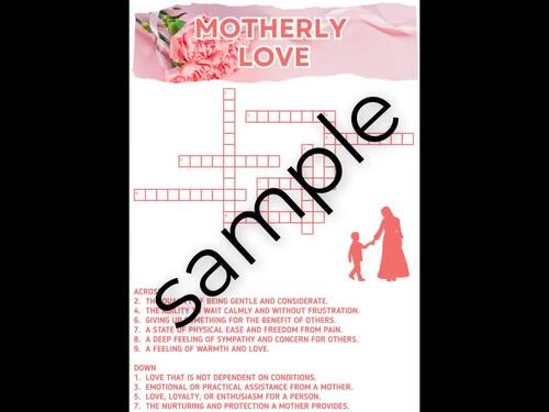 Mother’s Day Crossword Puzzles Traditions Gifts Motherhood Roles Love ...