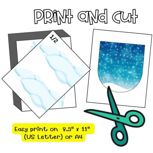 Winter Christian Bulletin Board Kit,Penguin Bible Verse Decor,Editable