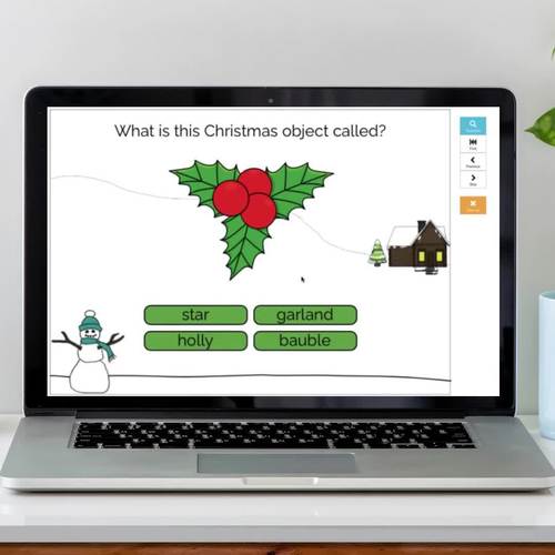 Christmas Vocabulary Task Cards by The ESL Educator | TpT