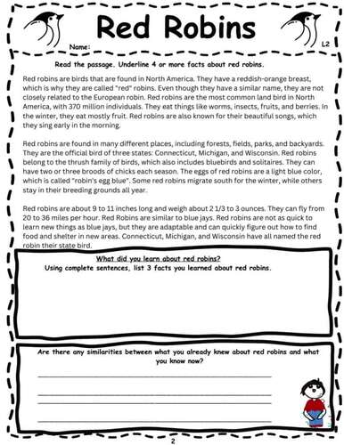 Scaffolded/differentiated Reading Comprehension activity by Northern Star
