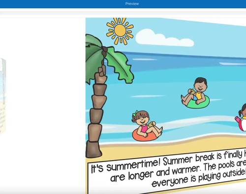 It's Summertime! Boom Cards™ Summer Short Story Language Activity ...