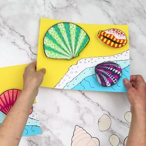 Sea Shell 3D Artwork by The Craft Train | TPT