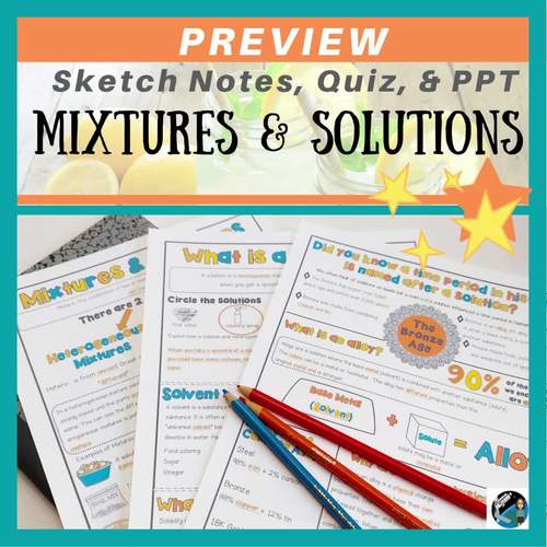 Mixtures and Solutions Activities for 5th Grade - Science Notes, Quiz ...