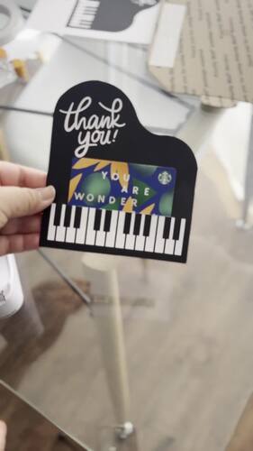 Printable Music Theme Card | Piano Recital, Music Teacher | Gift Card ...