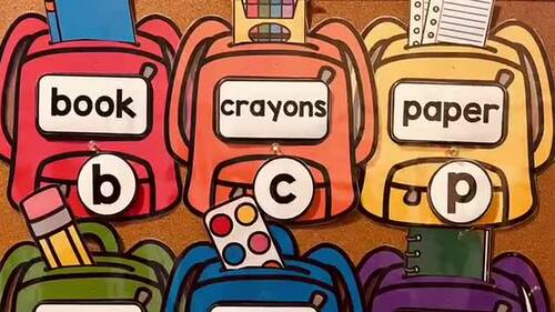 Back to School Literacy Bulletin Board for Preschool, Kindergarten ...
