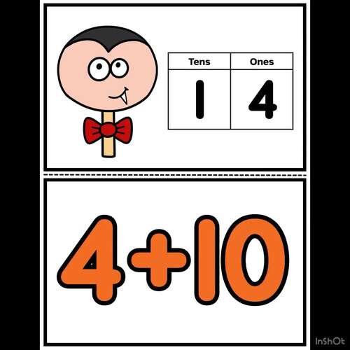 1st Grade Place Value Teen Numbers Matching Cards by The Task Card Shop