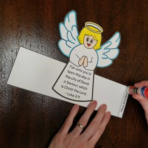 Christmas Angel Craft for Kids Sunday School Bible Lesson, Tree Topper ...