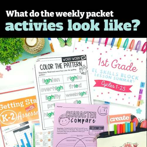 Reading Centers & Small Group FULL YEAR BUNDLE for 1st Grade EL Skills ...