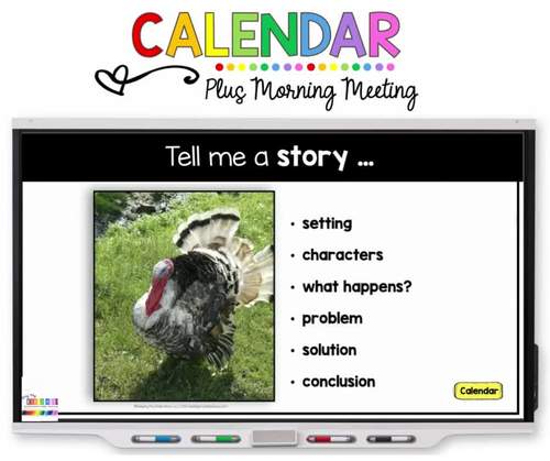 November digital calendar - Kindergarten morning meeting - Weather SEL ...