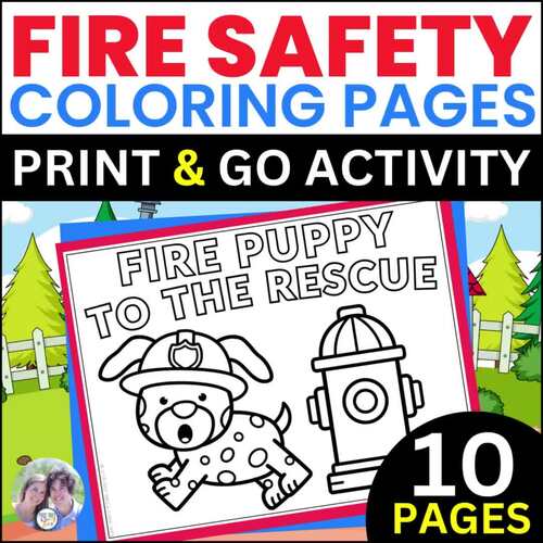 Fire Safety Coloring Pages Fire Drill Coloring Sheet Fire Safety ...