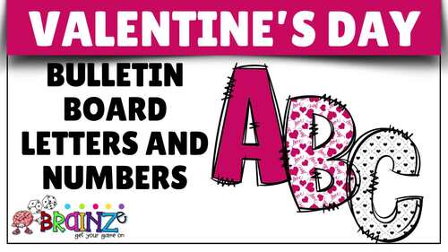 Pink Valentine’s Day Bulletin Board Letters & Numbers | Classroom Decor