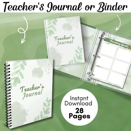 Teacher Planner Teacher's Binder Academic Calendar Lesson Planner Printable