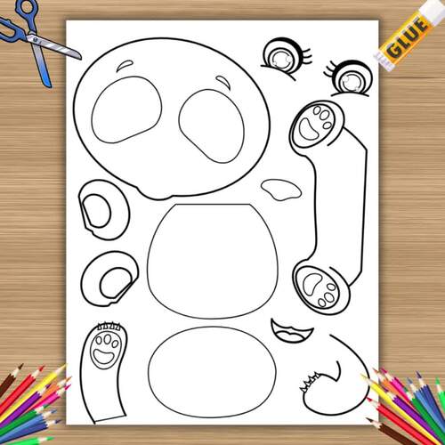 Panda Craft Activity | Cut & Paste Panda Craft, Coloring Page & Fine ...