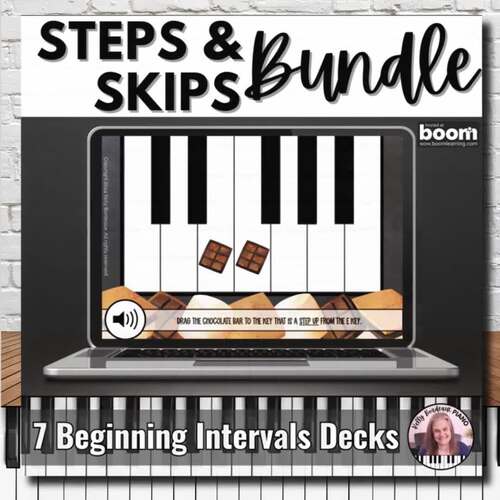 Steps and Skips BOOM™ Cards BUNDLE - 8 Beginning Intervals Activities ...