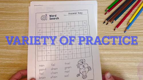 AI and AY Worksheets long a Sorting Games BINGO Task Cards by Kiddie ...