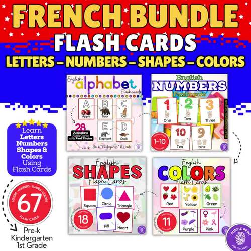 Engaging French Letters, Numbers, Shapes & Colors Printable Flash Cards ...