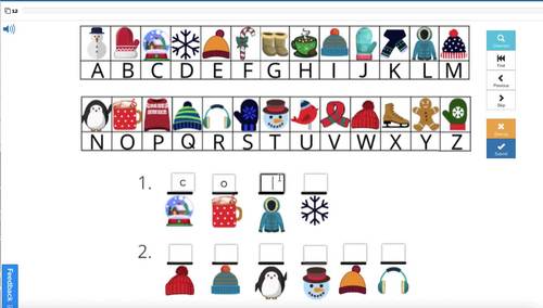 WINTER THEMED CRYPTOGRAM BOOM CARDS: KEYBOARDING/ TYPING OT/SLP | TPT