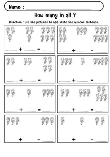Addition and Subtraction Within 10 Worksheets - Kindergarten Math by ...