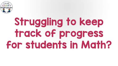Progress Monitoring Tracking Sheets - Kindergarten Math Data Notebook K ...