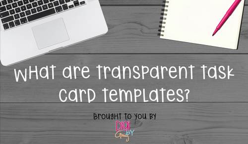 Task Card Templates Clip Art Transparent 2 x 3 Set 6 by Digi by Amy