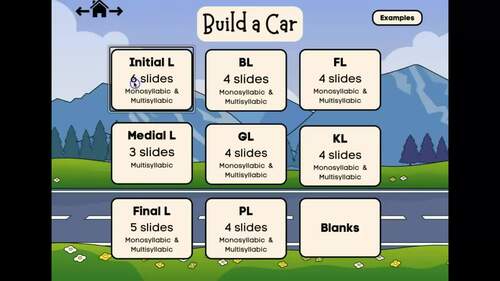 Build a Car BOOM Cards™ L Sounds and L Blends - Articulation Activity