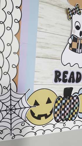 Halloween Bulletin Board Kit | Retro October Bulletin Kit | TPT