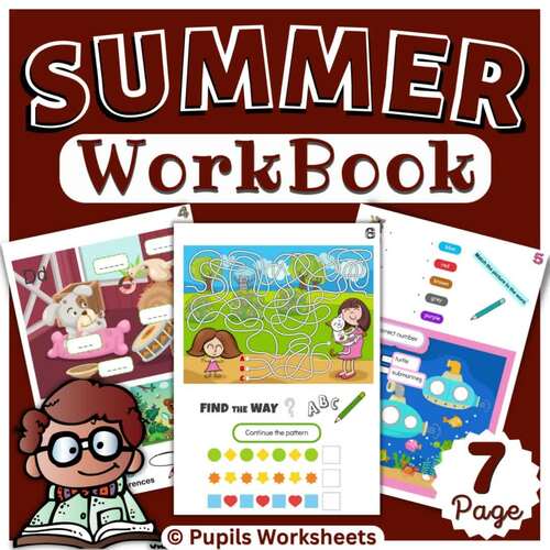 Kindergarten Summer Workbook | Fun Phonics and End of the Year Activities