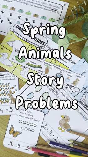 Spring Animal Math: 40 Arithmetic Story Problems with Animal Life Cycle