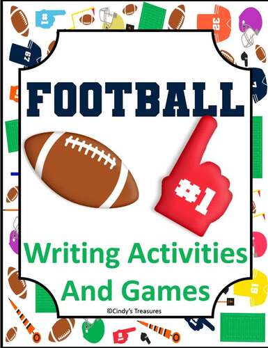 Football Writing, Games & Activities by Cindy's Treasures | TPT