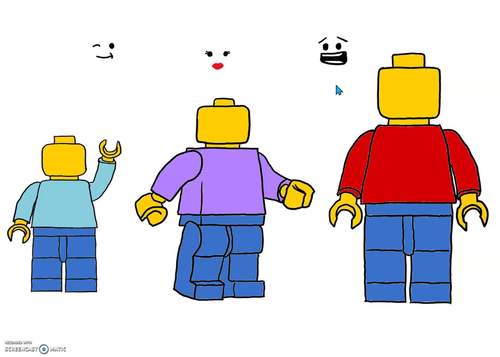 Building Block People Clip Art, Interchangeable Faces by Rachelle McCracken