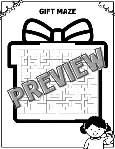 CHRISTMAS Maze Puzzle Pack - DECEMBER Mazes - Math Centers - WINTER ...