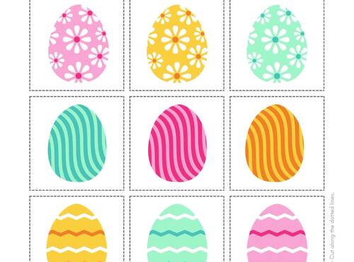 EASTER Egg Memory Game, Picture Matching, Easter Activities, Memory ...