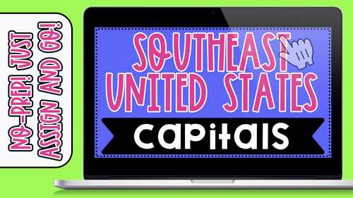 Southeast States and Capitals Mastery Bundle | Digital Flash Cards ...