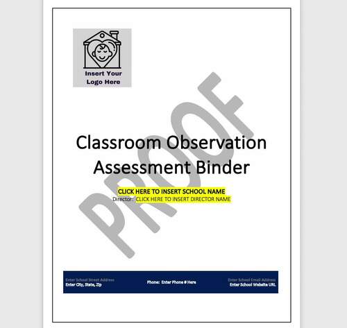 Classroom Observation Assessment Binder by Admin 4 You | TPT