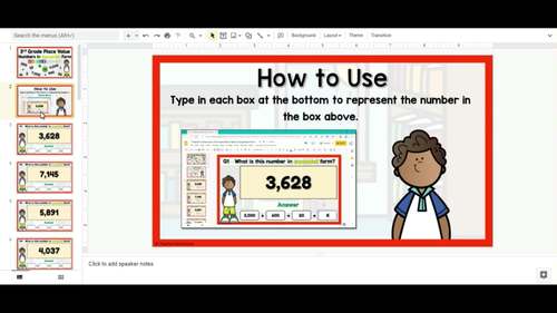 Numbers in Expanded Form up to 10,000 Place Value Google Activity