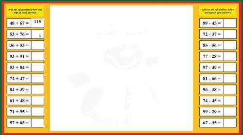 Digital Pixel Art NO PREP Snowman with Presents 2-digit Addition and ...