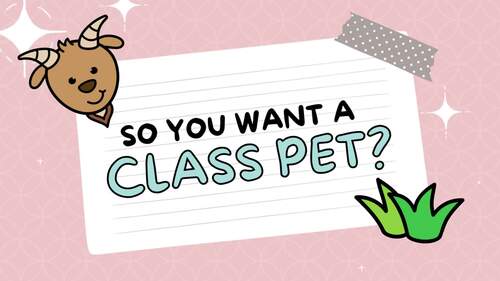 Goat Class Pet Journal *Editable by Ms Jenessas Desk | TPT