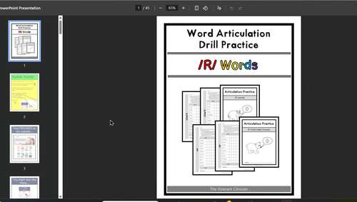 Articulation Word Lists for Speech Therapy, R & R controlled vowels ...