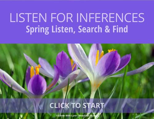SPRING Listen Search & Find 4 Auditory Comprehension Activities DHH ...