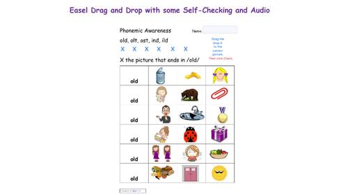 Old, Olt, Ost, Ind, Ild Word Family - Printable, Drag & Drop Easel, Audio