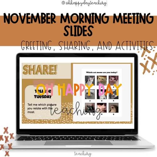 November Morning Meeting Slides | Upper Elementary Morning Meeting ...