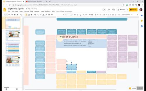 Virtual Classroom Templates for Distance or Live Daily Agenda | TpT