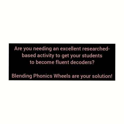 Science of Reading Phonics Blending Wheels for Decoding Practice