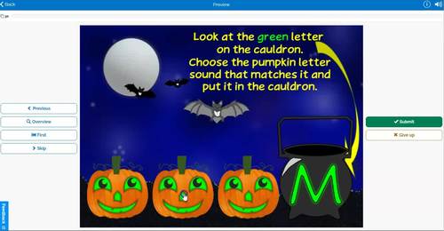 Halloween Alphabet Letter Sound Match Uppercase by AlDee ELA | TPT