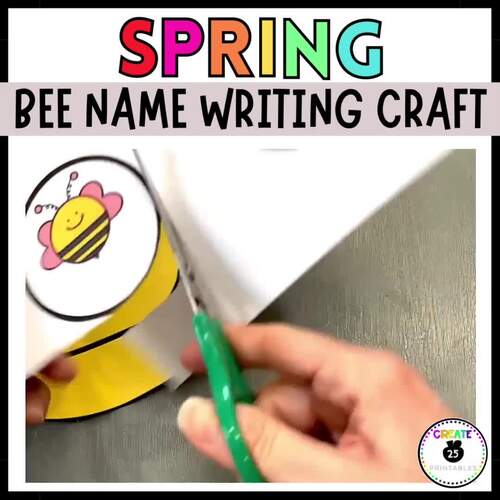 Spring Craft | Preschool & Kindergarten Bee Name Craft | Spring Craft