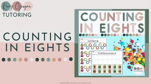 Skip Counting 8 : Worksheets by Kerry Grogan Tutoring | TPT